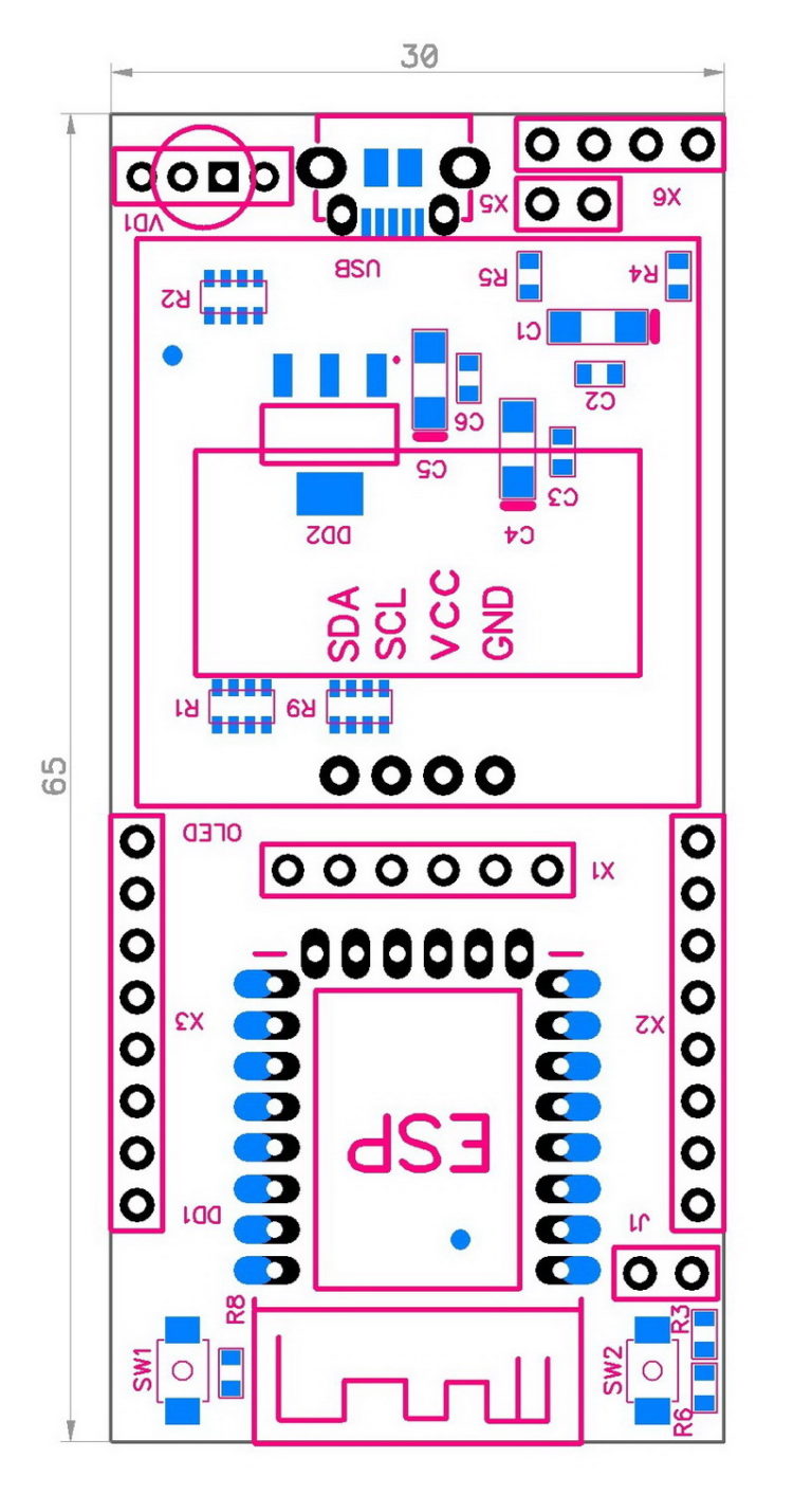 ESP12.OLED_V1 - universal ESP8266 controller board with 0.96″ I2C OLED and RGB LED - IoT-devices ...