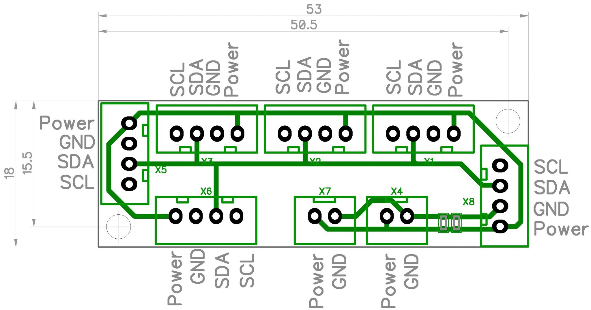 The I2CHUB_V1 module - an I2C bus interfaces splitter - IoT-devices ...